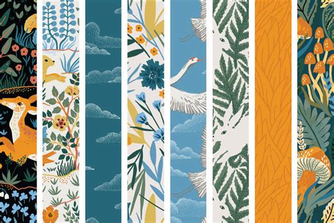 Baltic Woodland Forest Grass Organic Cotton From Cloud9 Fabrics