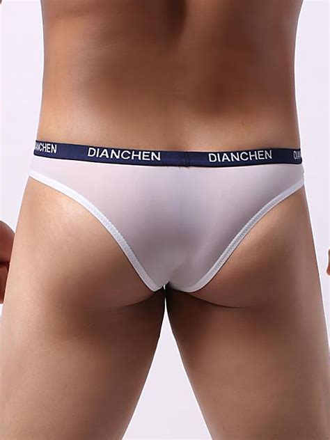 4 Pack Mens Sexy Comfortable Ice Silk Breathable Thong Mr Saker Mr