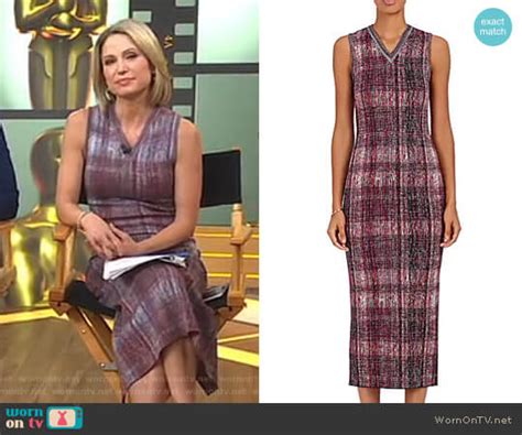 Wornontv Amys Plaid Midi Dress On Good Morning America Amy Robach