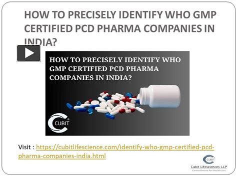 PPT How To Precisely Identify WHO GMP Certified PCD Pharma Companies