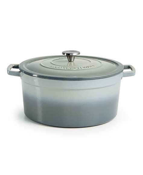 Martha Stewart Collection Enameled Cast Iron Round 8 Qt Dutch Oven
