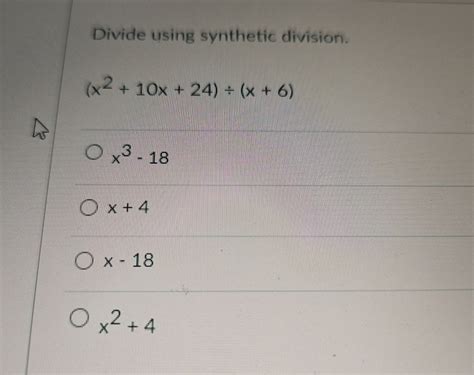 Solved Divide Using Synthetic