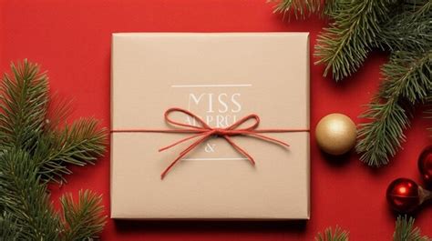 Premium AI Image A Gift Wrapped In Brown Paper With A Red Ribbon