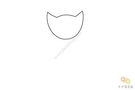 可爱小花猫简笔画步骤图 猫简笔画