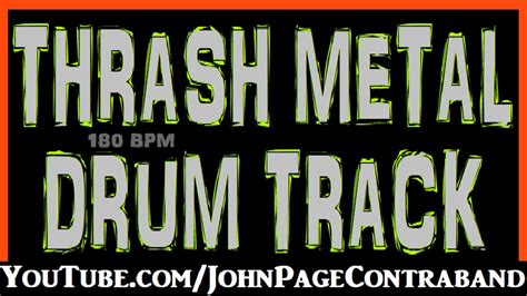 Thrash Metal Drum Track 180 Bpm Youtube