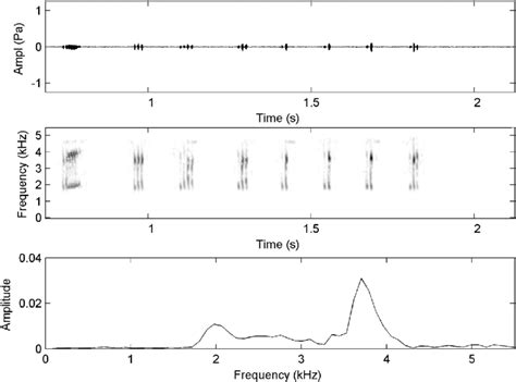 Oscillogram Top Spectrogram Middle And Power Spectrum Bottom Of Download Scientific
