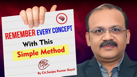 How To Remember Every Concept Ca Sanjay Kumar Goyal Youtube