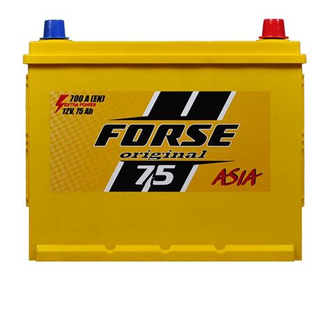 Автомобильный аккумулятор FORSE Asia 75Ah 700A R+ (правый +) MF (N50) с ...