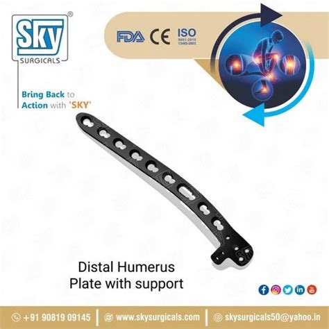 Distal Humerus Locking Plate With Support Titanium At Piece In Rajkot