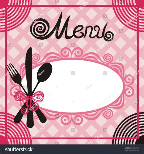 Menu Pattern Background Vector Illustration Stock Vector Royalty Free Shutterstock
