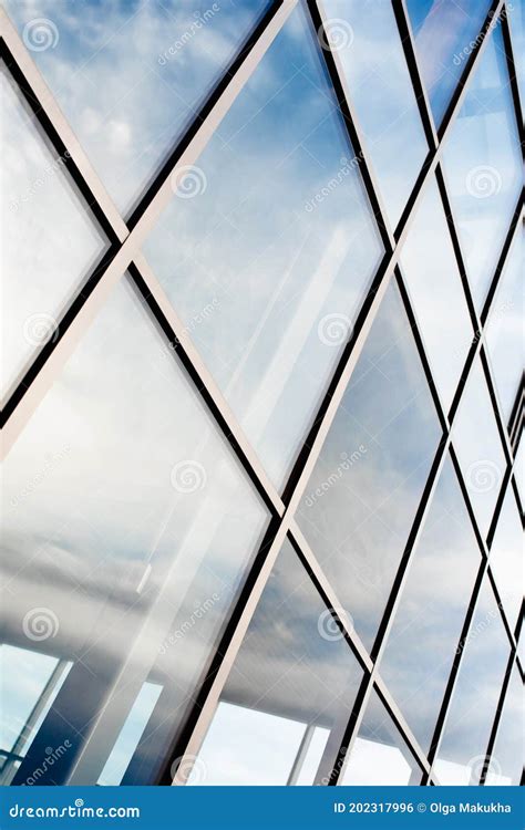 Glass Cladding Panels And Windows Of Modern Buildings Geometry And
