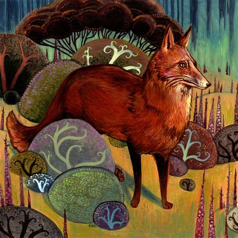 Fox And Foxglove Original Art By Danny Schwartz Every Day Original