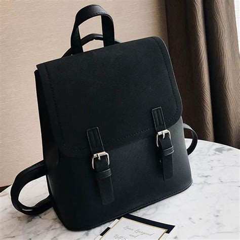 Womens Patchwork Backpack Sleek Minimalist Grandado