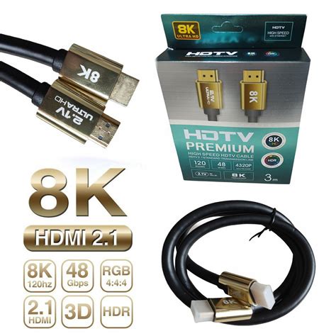 Ripley Cable Hdmi 21v 8k Ultra Hd 3d 3 Metros 4320p Premium 48gps