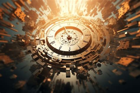 Premium Photo Abstract Representation Of Clock Gears Turning Generative Ai