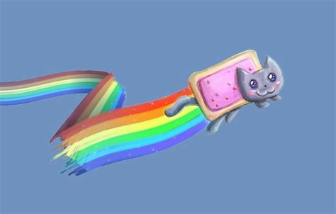 Обои радуга нян кэт Nyan Cat картинки на рабочий стол раздел
