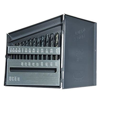 Viking 135 Degree Black Oxide Split Point Screw Machine Length Drill Bit Set 13 Piece 43690