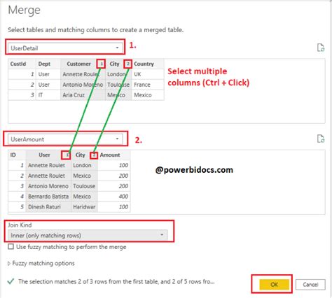 Power Bi Join Two Tables On Multiple Columns