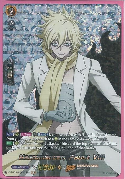 D Tb03skr032 Necromancer Faust Viii Shaman King Rare Skr D