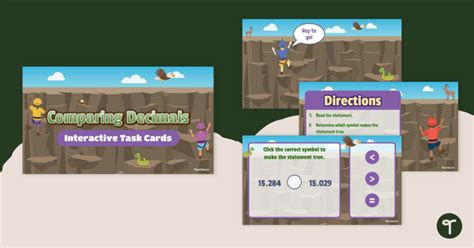 Comparing Decimals Interactive Activity Teach Starter