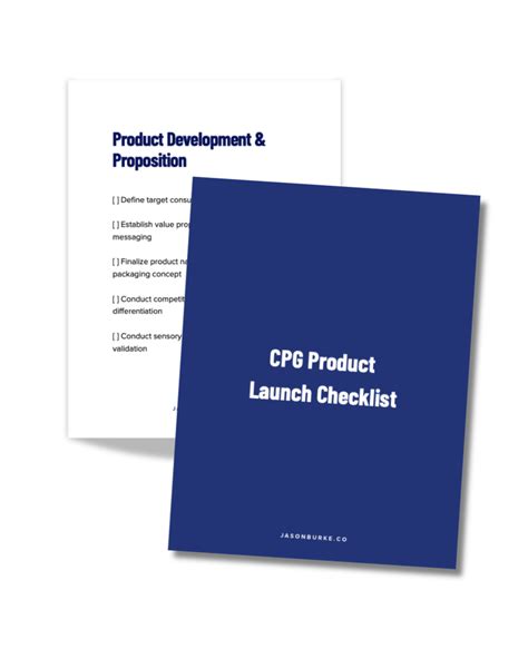 Cpg Product Checklist — Jason Burke