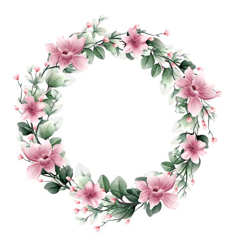 Guirlanda Floral Em Aquarela 11660311 Png