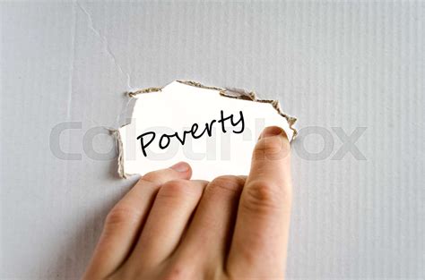 Poverty Text Concept Stock Image Colourbox