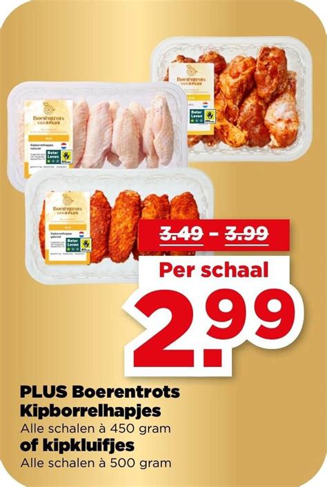 PLUS Boerentrots Kipborrelhapjes Of Kipkluifjes Of G Aanbieding Bij PLUS