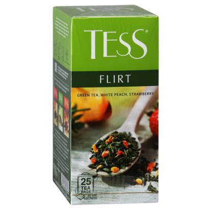 Чай Tess Flirt 25 пак зеленый с клубникой и персиком - купить в Москве ...