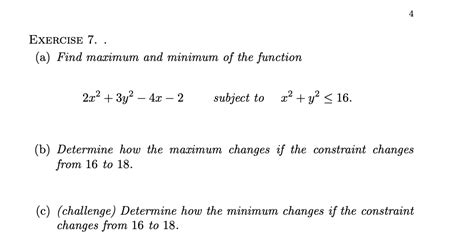 solved exercise 7 a find maximum and minimum of the