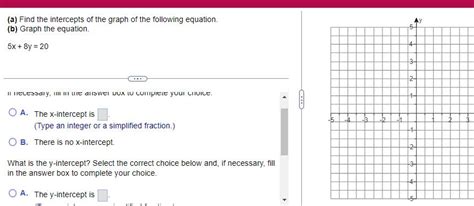 Answered A Find The Intercepts Of The Graph Of The Following Equation