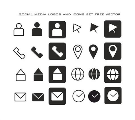 Logotipos E ícones De Mídia Social Definidos Vetor Grátis Vetor Premium