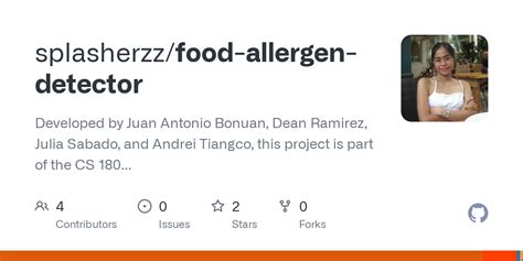 Github Splasherzz Food Allergen Detector Developed By Juan Antonio Bonuan Dean Ramirez