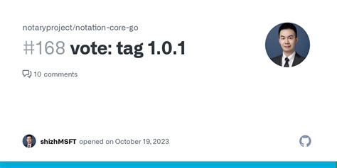 vote tag 1 0 1 · issue 168 · notaryproject notation core go · github