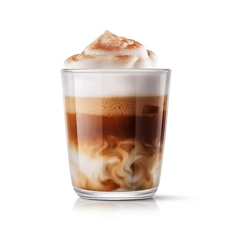 Premium AI Image A Glass Of Iced Coffee With Whipped Cream On Top