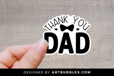 Fathers Day Stickers Thank You Dad Sticker