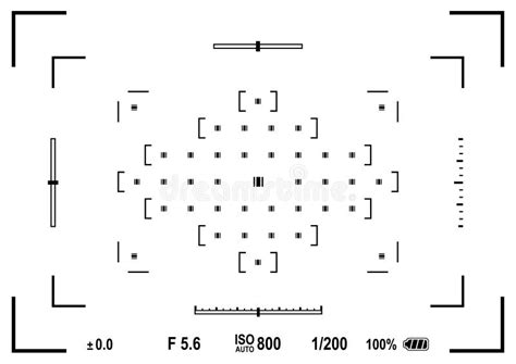 Camera Viewfinder Focusing Screen Of The Camera Vector Template For Your Design Eps 10