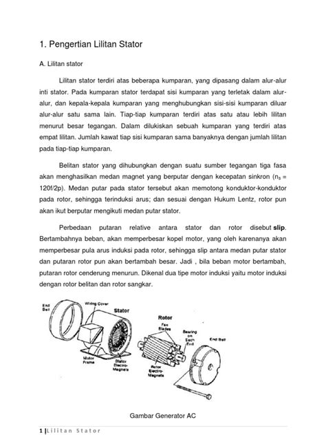 Lilitan Stator Pdf