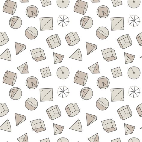 Mathematics Figures And Shapes Colored Seamless Pattern Geometry