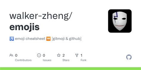 GitHub Walker Zheng Emojis Emoji Cheatsheet Gitmoji Github
