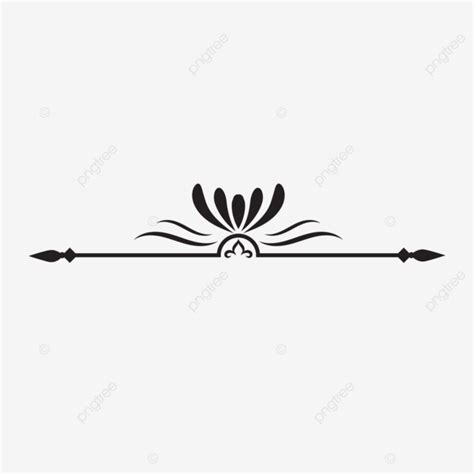 Floral Text Line Divider Vintage Element Wedding Divider Swirl