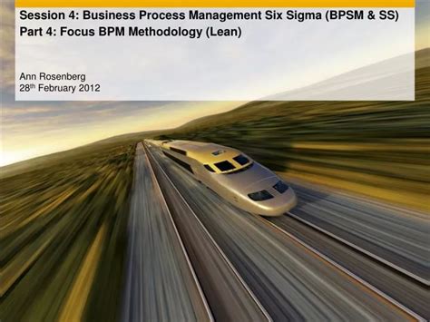 Ppt Session 4 Business Process Management Six Sigma Bpsm And Ss Part