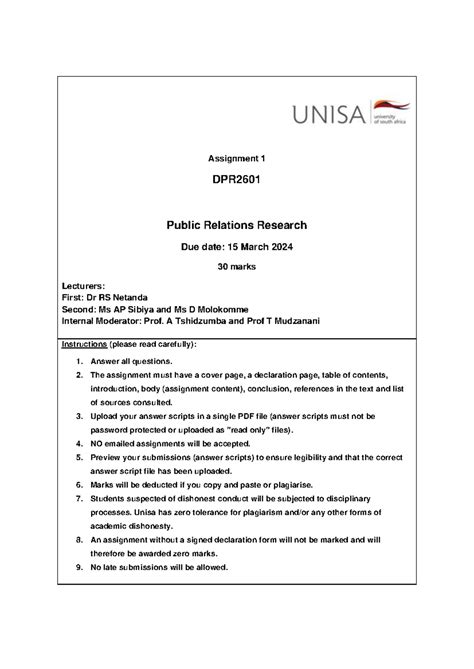 DPR S Assignment Questions Assignment DPR Public Relations Research Due