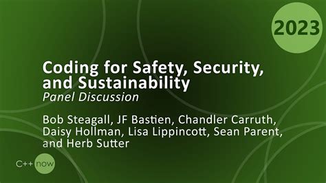 Coding For Safety Security And Sustainability In C Panel