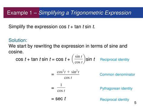 Trigonometry Proofs Examples