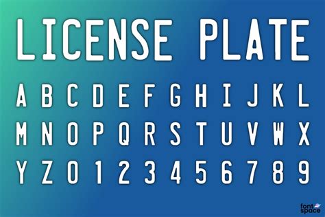 License Plate Font Designed By Dave Hansen