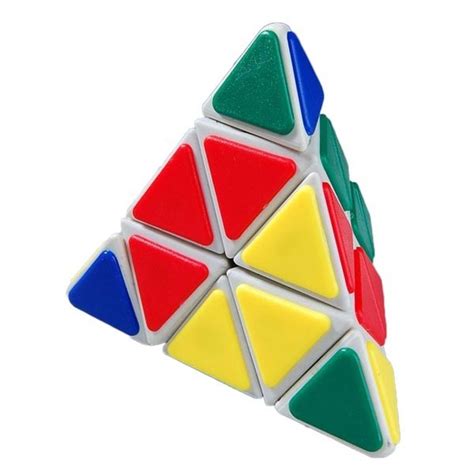 QJ Pyraminx With Tiles Magic Minx White Base MasKeCubos Com
