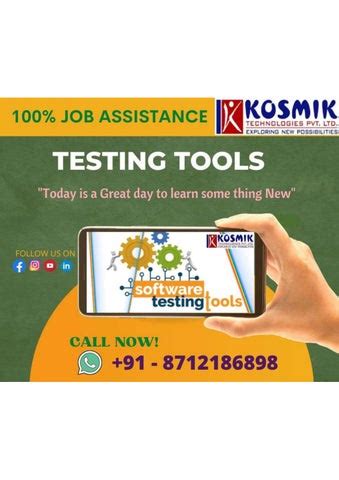 TESTING TOOLS TRAINING IN HYDERABAD TESTING TOOLS ONLINE TRAINING IN HYDERABAD By Kosmik Tech