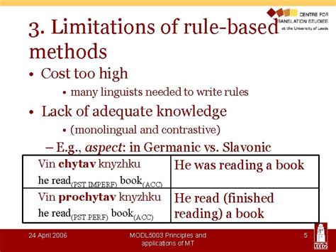 Alternatives To Rulebased Mt Statistical And Examplebased Mt