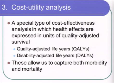 Module 12 Cost Utility Analysis And Cost Effectiveness Analysis